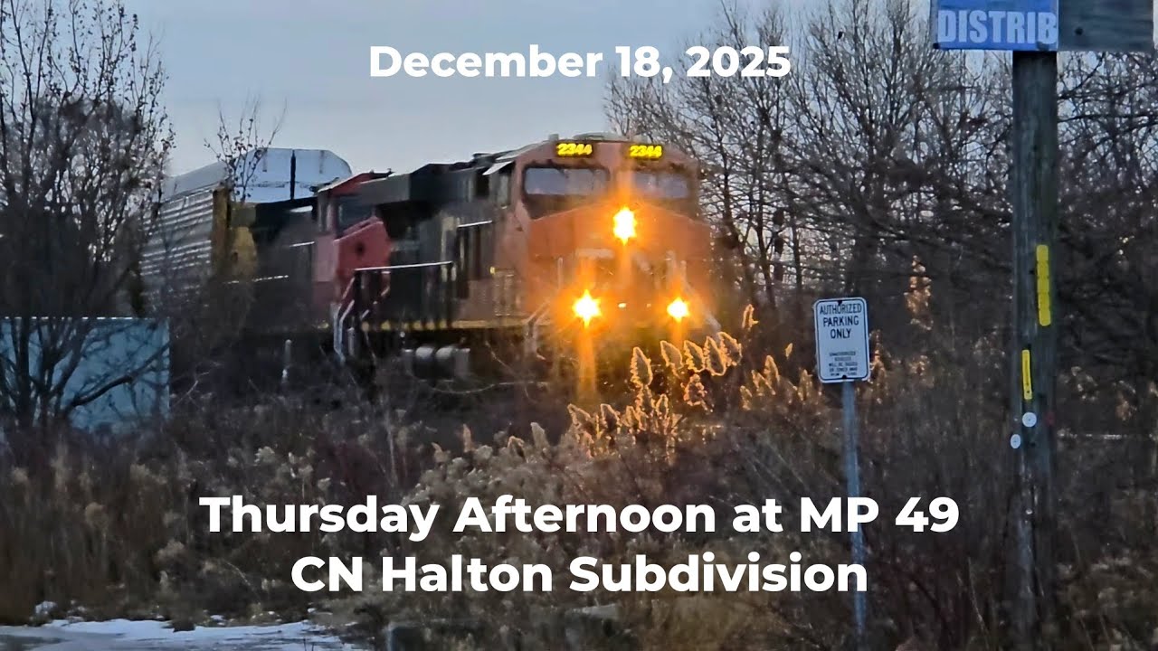 Thursday Afternoon at MP 49 CN Halton Subdivision • December 18, 2025 ...