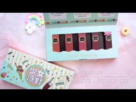 KAXIER mini Matte Lipstick set ( unboxing )/ aliexpress haul/ bo son ...