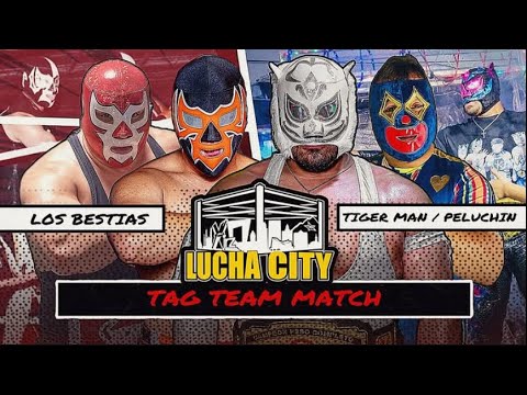 Los Bestias Vs. Tiger Man Jr & Peluchin! - Lucha City! - YouTube
