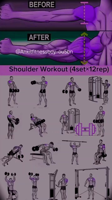 best shoulder workout 💪🏋️⚔️ #motivation #gym lover #fitness #shorts # ...