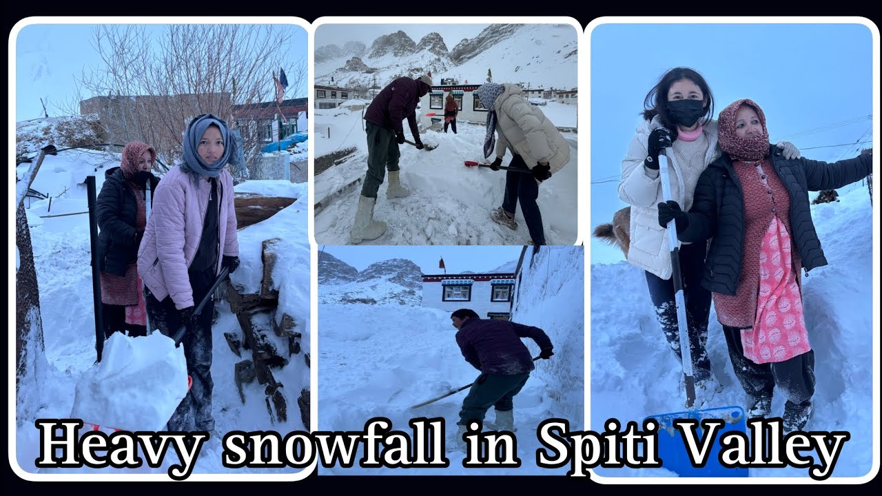HEAVY SNOWFALL IN SPITI VALLEY #spitivlog #spitivalley #dailyvlogs ...
