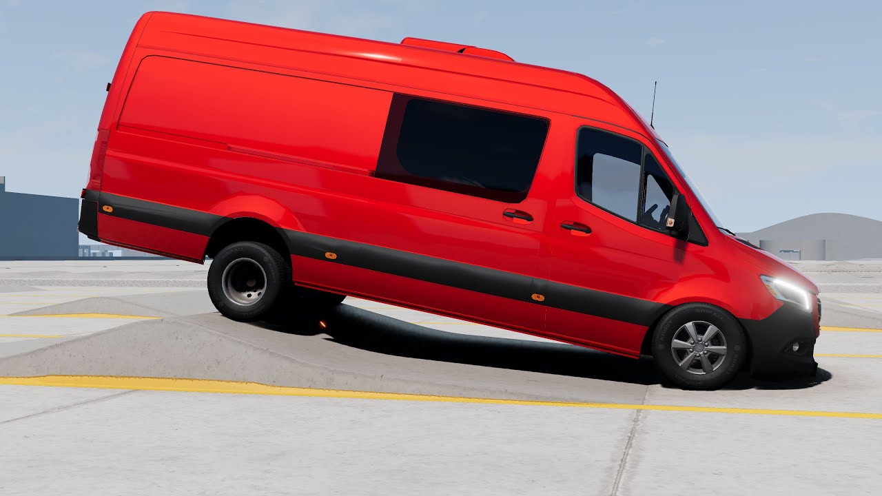 BeamNG Drive - Dually Mercedes Sprinter Van Suspension Testing - YouTube