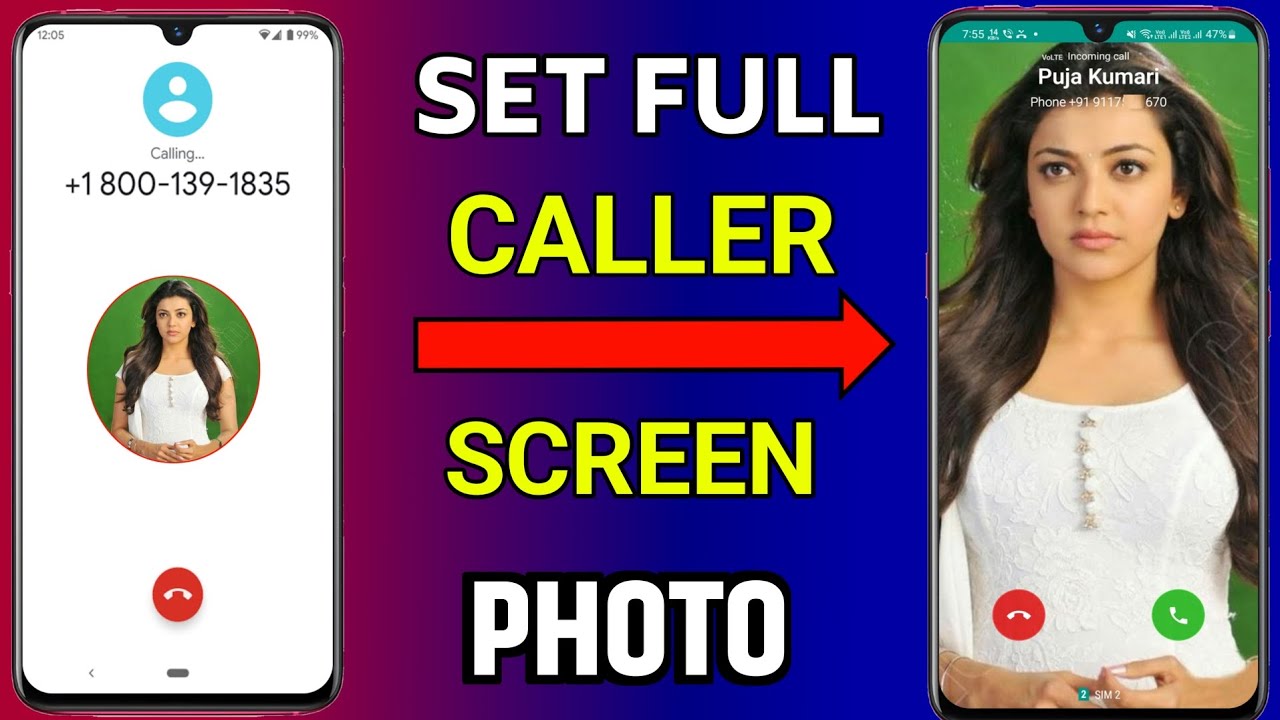 SET FULL CALLER SCREEN PHOTO IN CALL BACKGROUND - YouTube