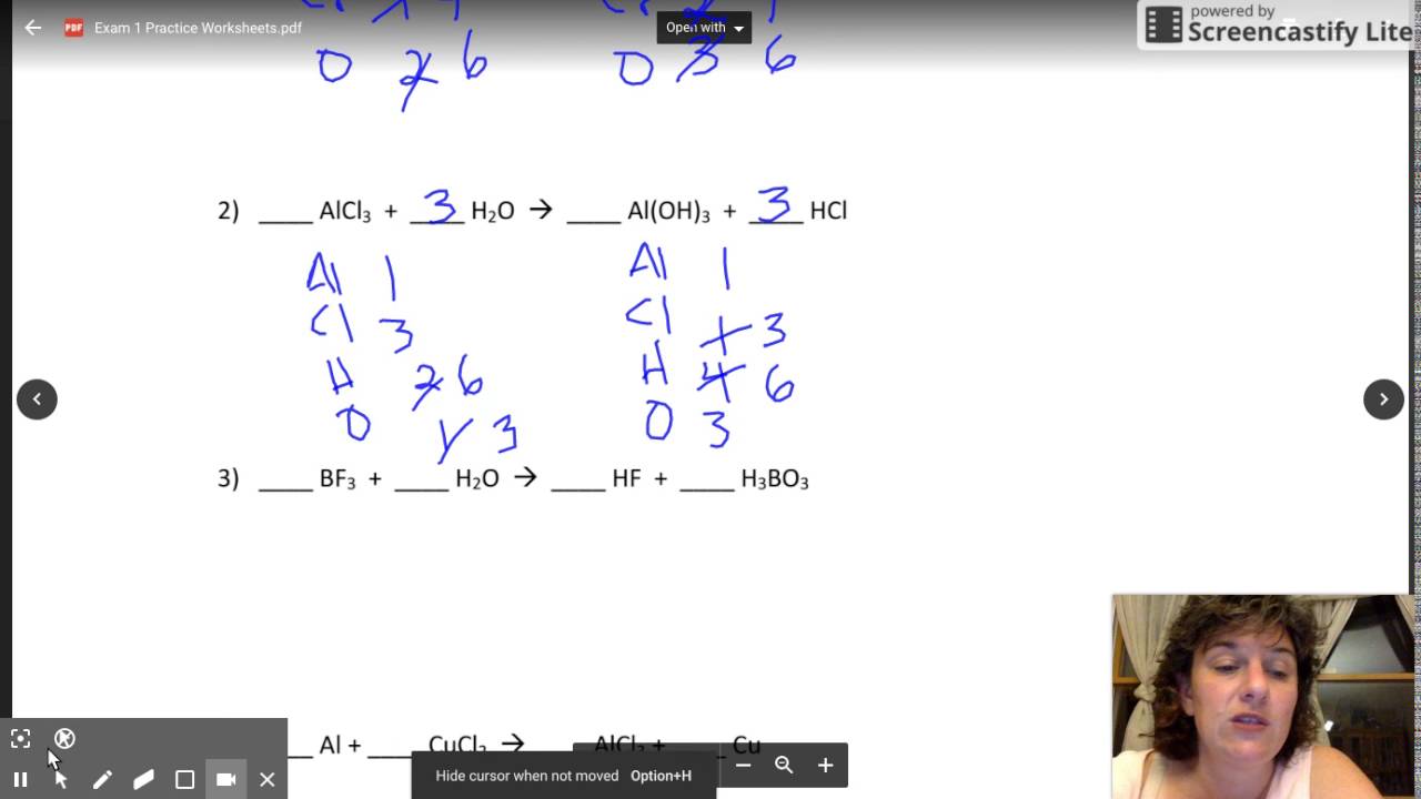 Practice Problems: Balancing Chemical Equations - YouTube