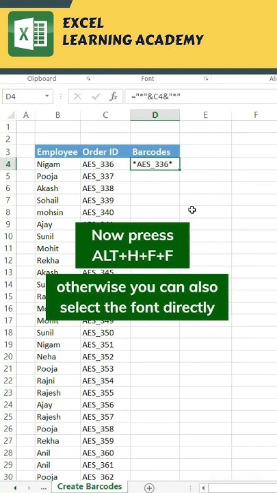 Create Barcode In Excel Shorts Viral Short Exceltips Youtube
