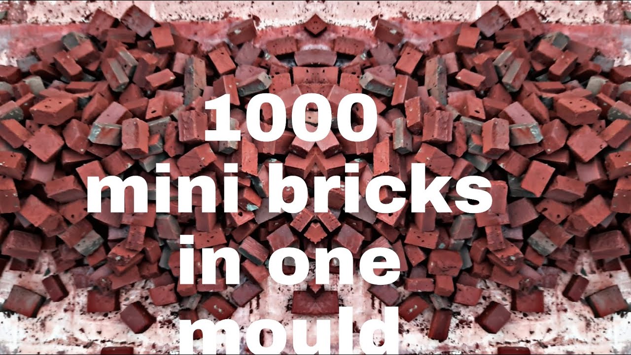 1000 make MINI BRICKS by manual Easy method | BRICKLAYING MODEL HOUSE ...