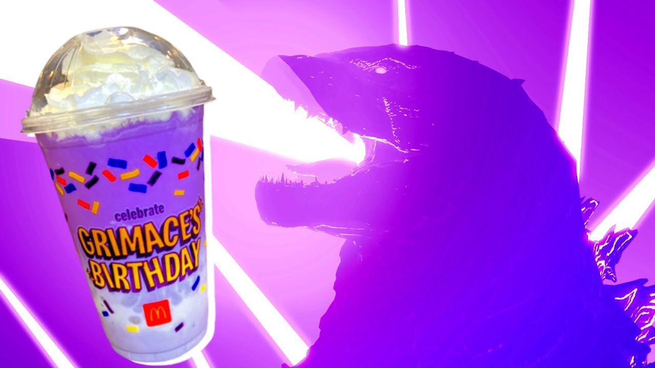 Godzilla Drinks The Grimace Shake - YouTube