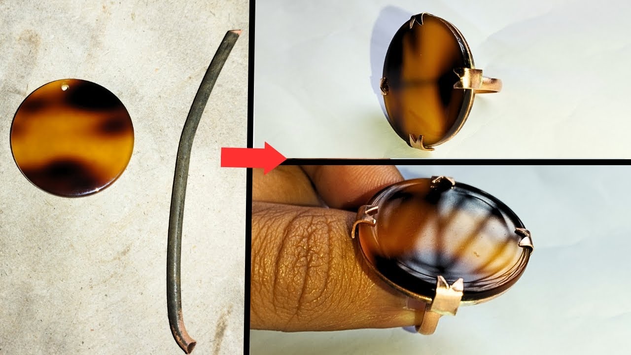 Copper ring making | Easy and simple ring design - YouTube