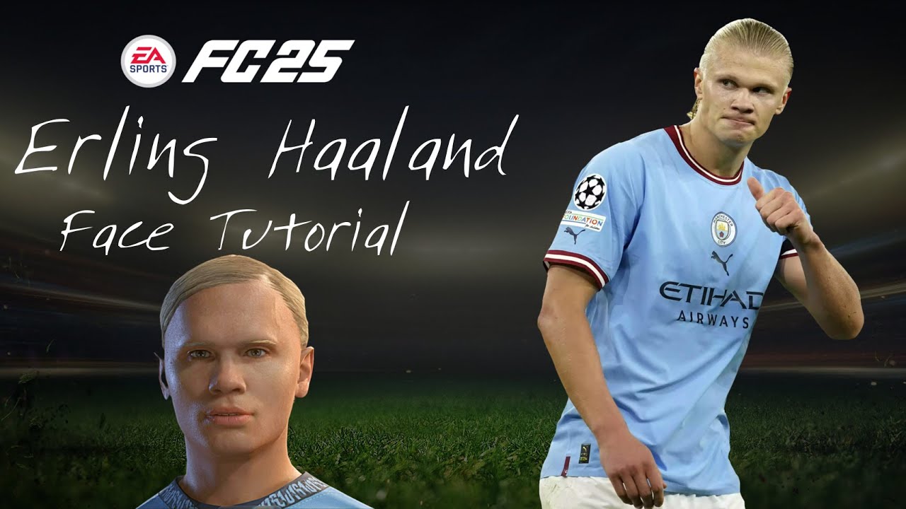 Erling Haaland FC25 Pro Clubs Face - YouTube