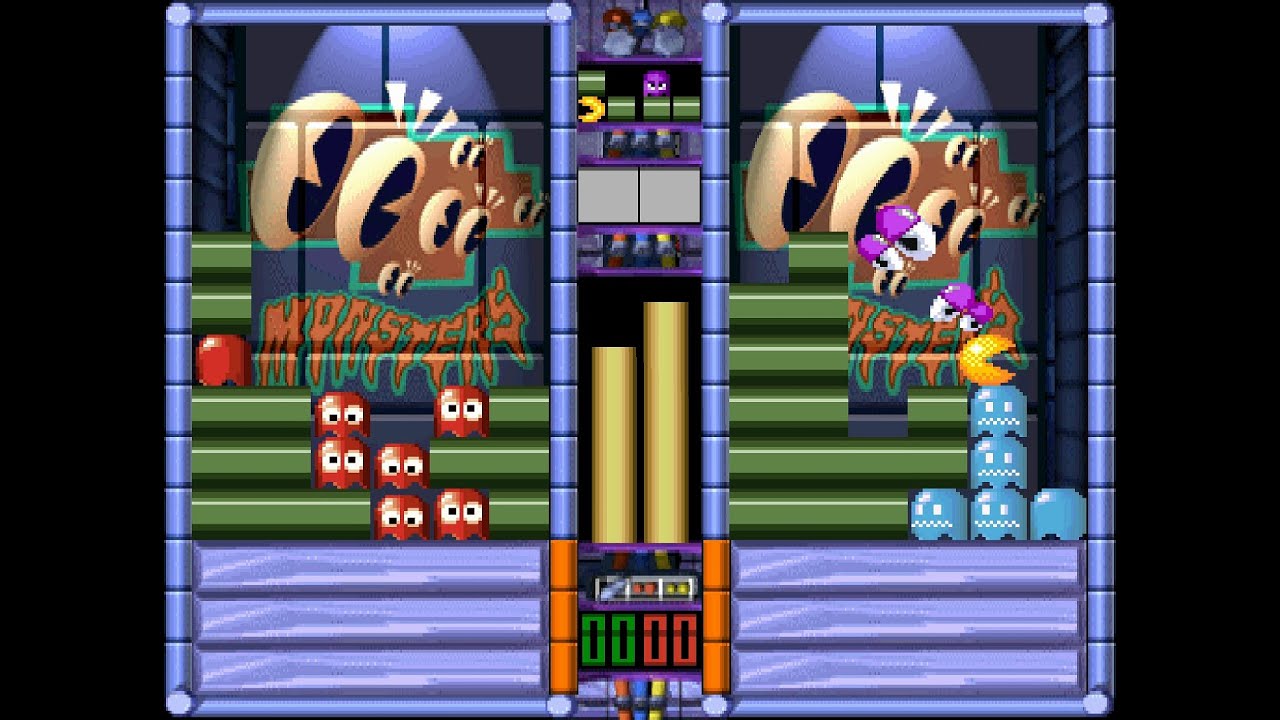 Namco Anthology 2 PlayStation: Pac-Attack Versus mode 2 player Netplay ...