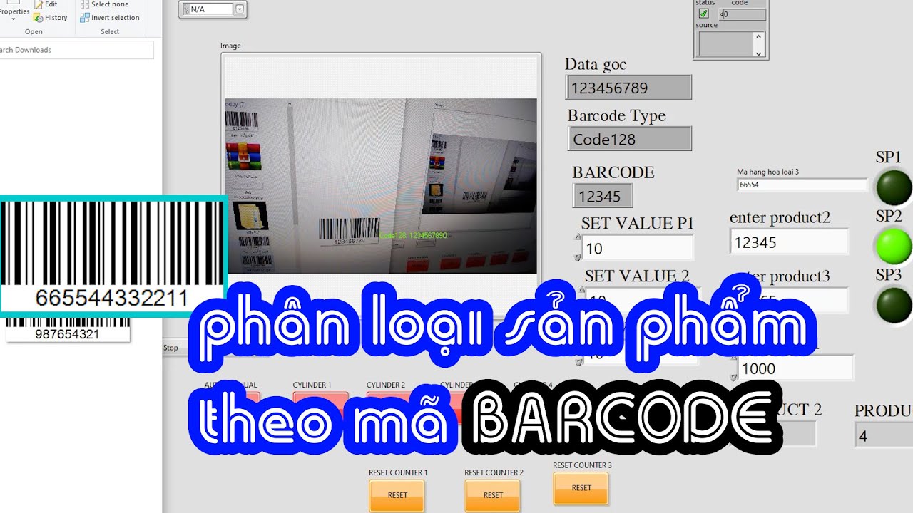 dự án phân loại sản phẩm theo mã Barcode - mã vạch #labview #barcode #mavach #barcodescanner ...