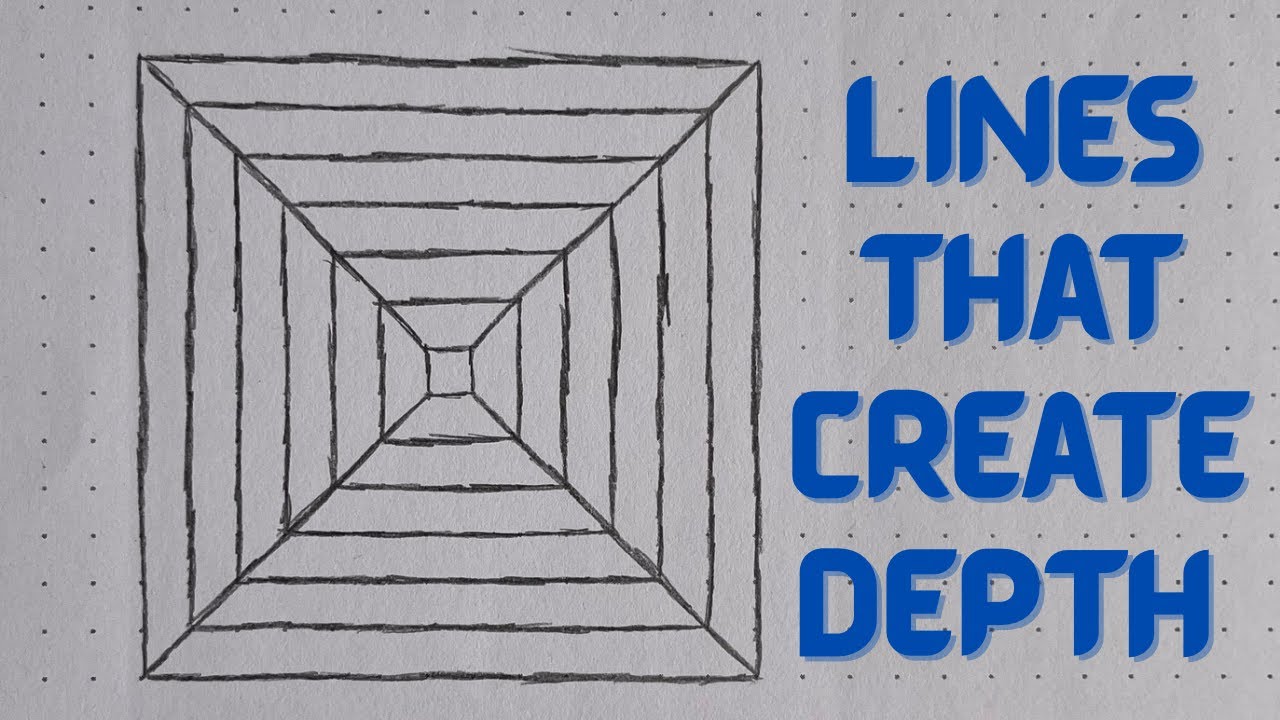 How to Draw Lines That Create Depth | Simple Geometric Illusion - YouTube