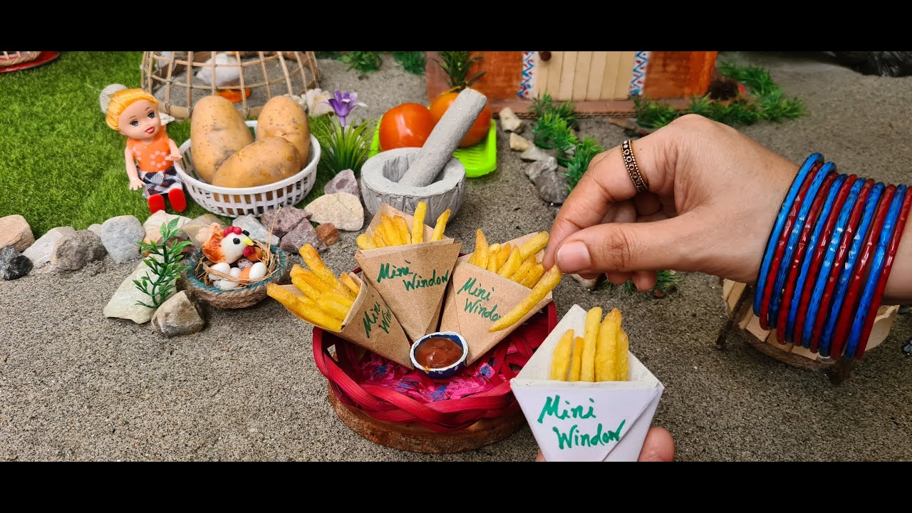 Miniature Crispy French Fries with Tomato Sauce || Potato Fries || McD ...