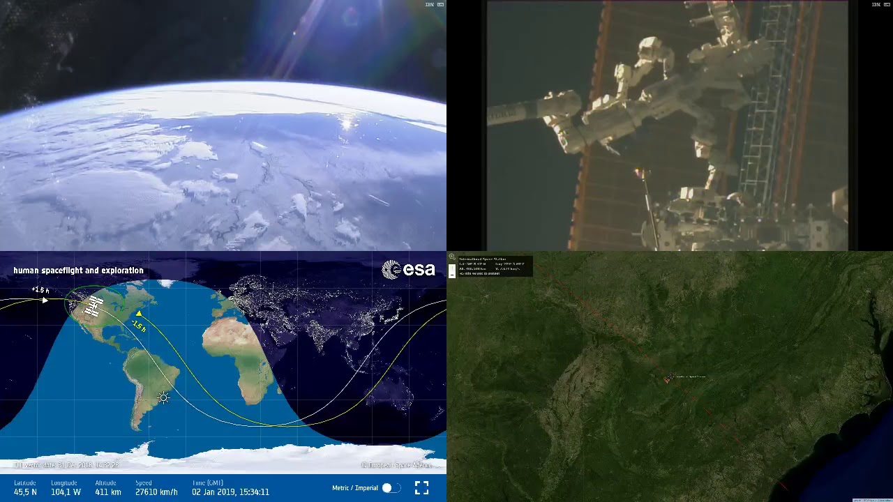 Sunrise Over North America - NASA/ESA ISS LIVE Space Station With Map ...