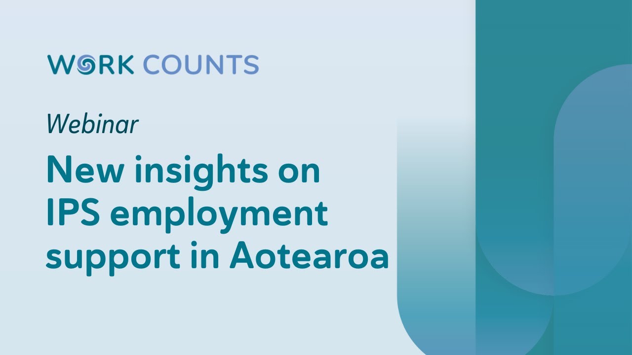 New insights on IPS employment support in Aotearoa - YouTube