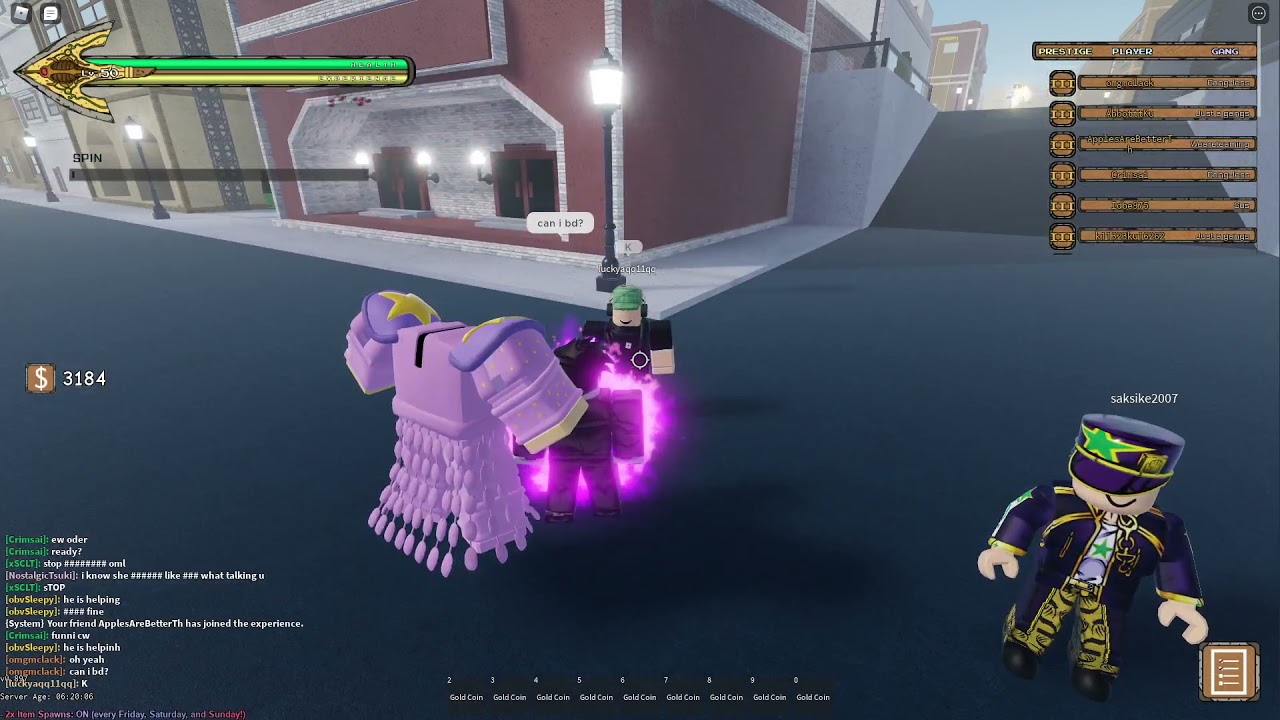 Getting Task Act 4 in YBA (Your Bizzare Adventure) - YouTube