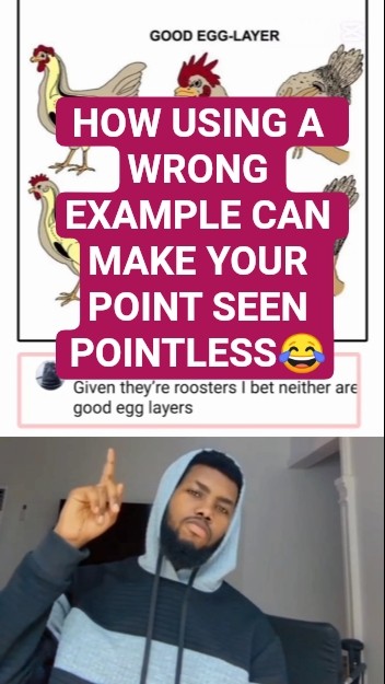 How using the wrong example can make your point seem pointless😂😂😅 # ...