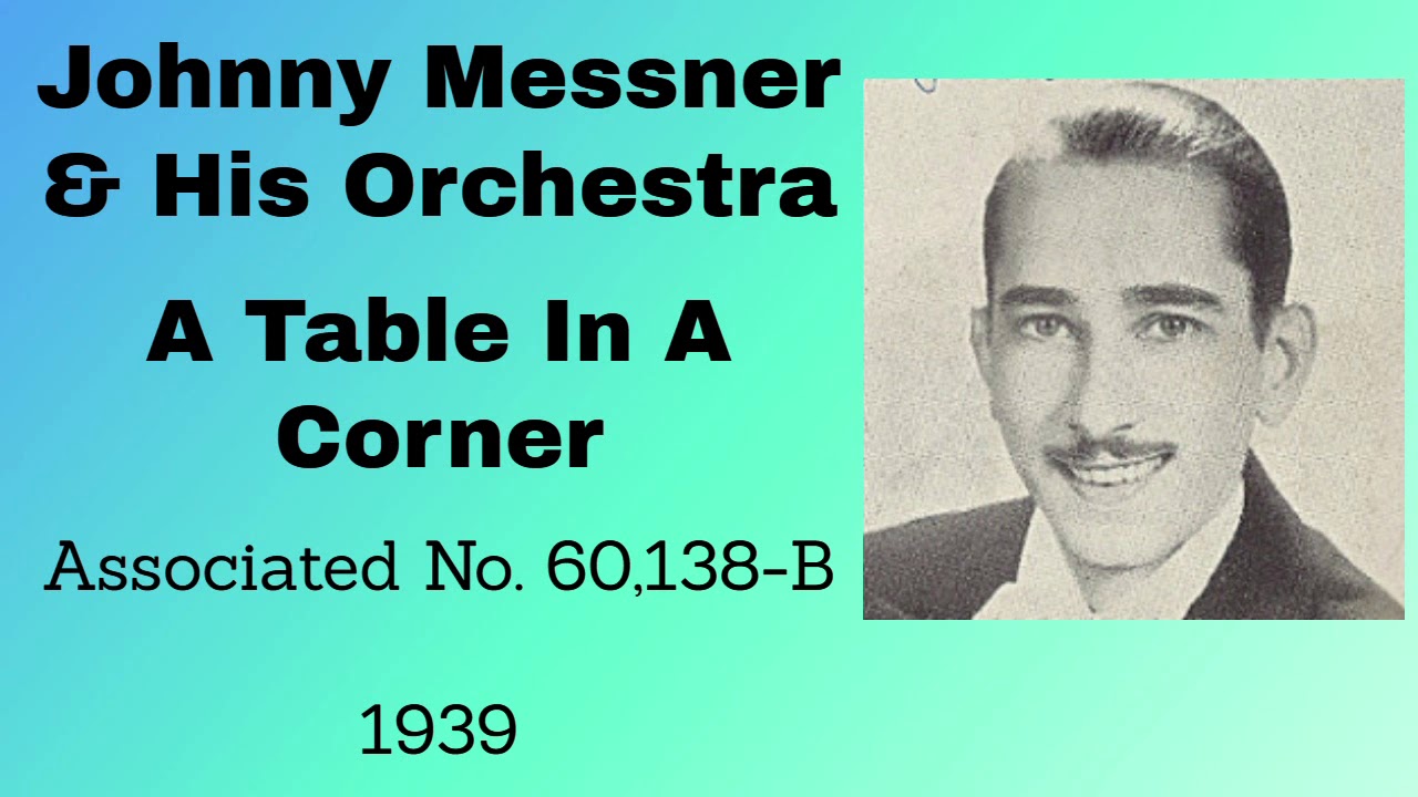 Johnny Messner and his orchestra - A Table In A Corner - 1939 - YouTube
