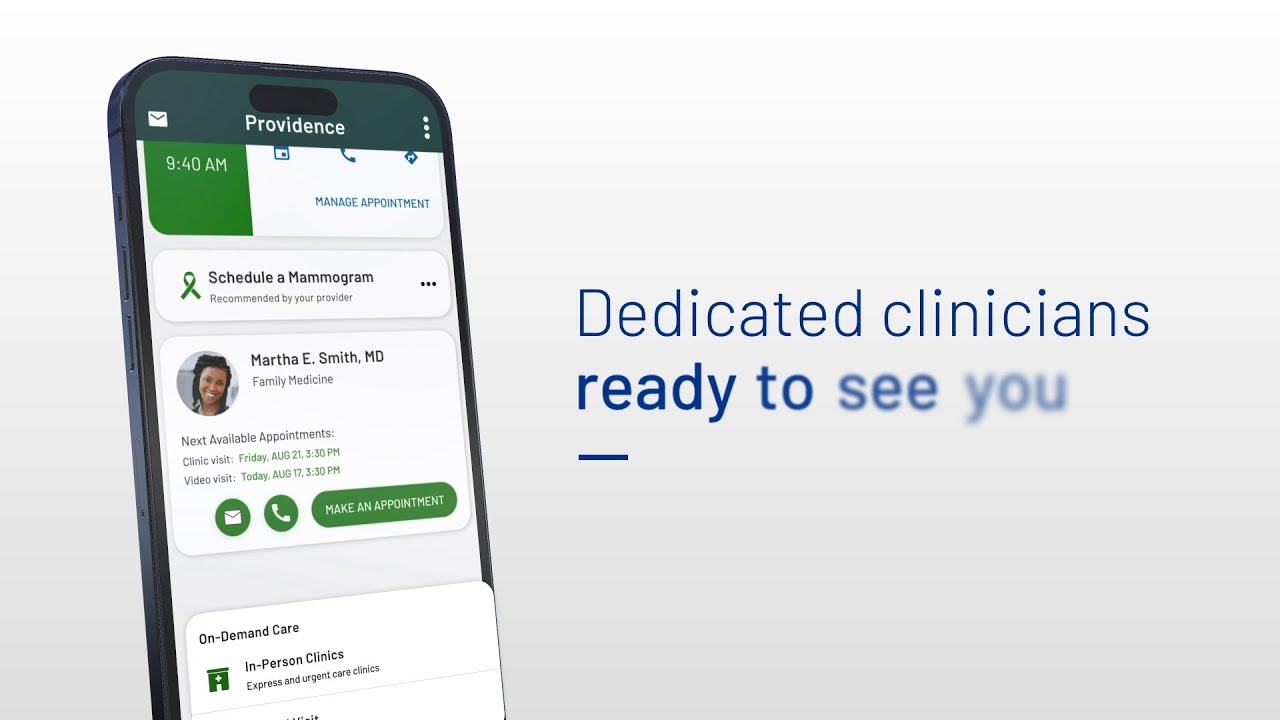 Providence App: Helps You Connect and Get Care Easily and Conveniently ...