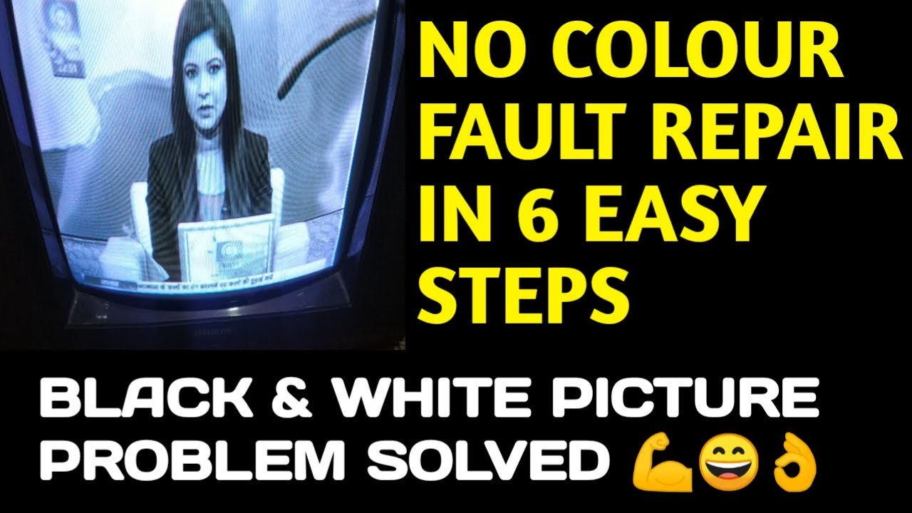 How to Repair Black & White Picture Problem in CRT TV / No Colour Fault ...