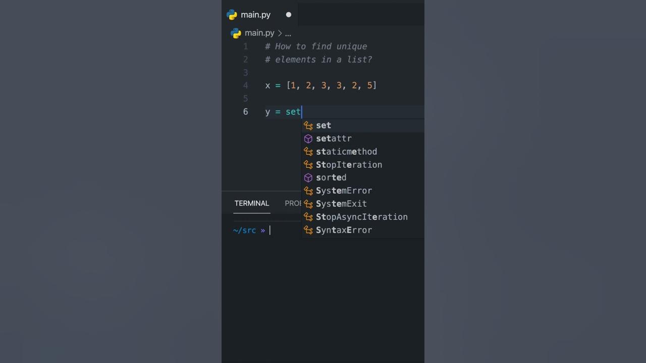 How Do Find The Unique Elements In List In A Python coding learnpython python shorts YouTube how-do-find-the-unique-elements-in-list-in-a-python-coding-learnpython-python-shorts-youtube