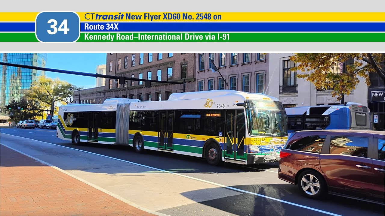 New Bus in Action!! Ride On 🚍 — CTtransit #2548 on Route 34X - YouTube