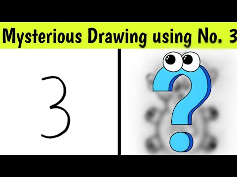 Numeric Drawing | Drawing with numbers | Mystery Drawing Using Number 3 ...
