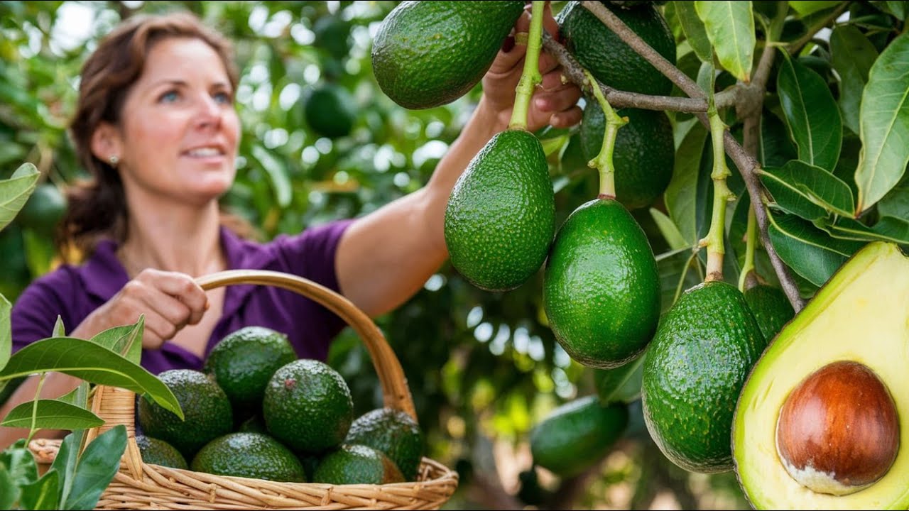 Avocado Farm Harvesting and Factory Processing - Harvest Avocado Garden ...
