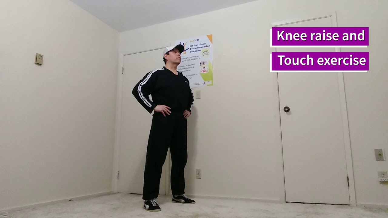 Knee Raise and Touch Low Impact Cardio - YouTube