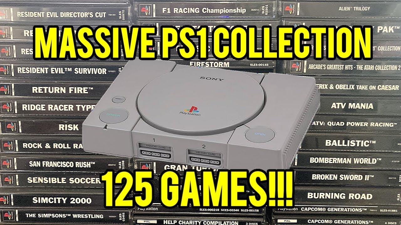 Massive PlayStation One (ps1) collection 125 Games! - YouTube