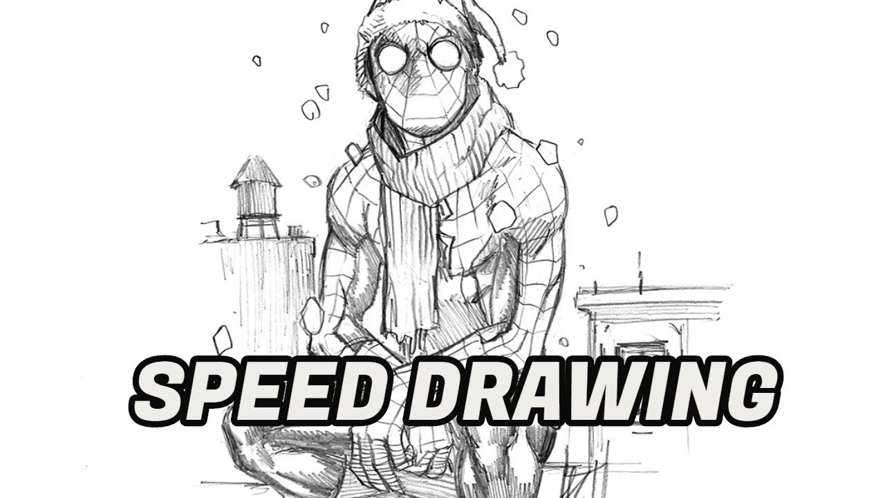 X-Mas Spider-man - Speed drawing di STEFANO CASELLI - YouTube