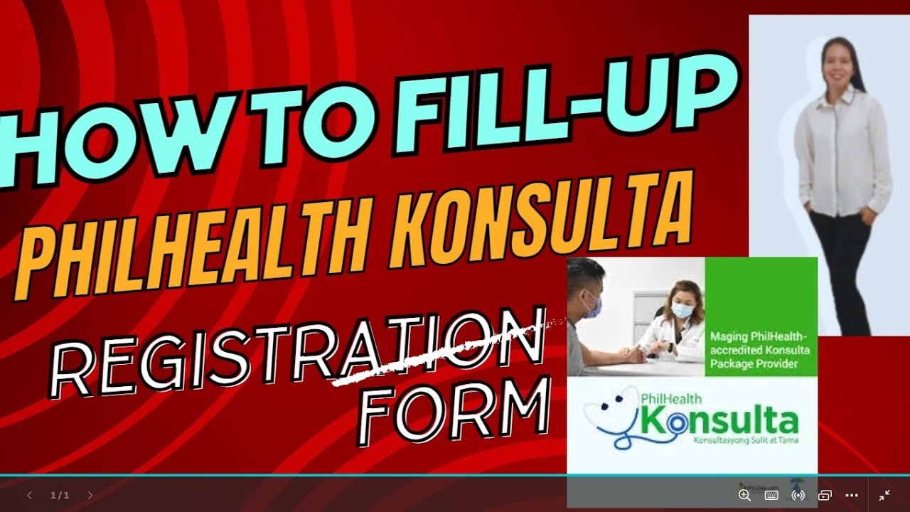 Paano mag fill-up ng PHILHEALTH KONSULTA REGISTRATION FORM - YouTube