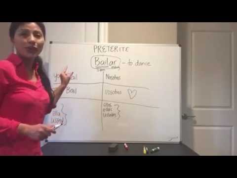 Preterite AR verbs - Bailar conjugated in the preterite - YouTube