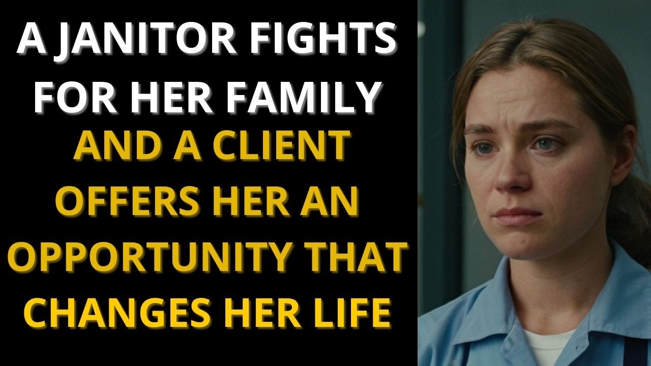 CLIENT OFFERED AN IMPOSSIBLE OPPORTUNITY TO THIS JANITOR... HER LIFE ...