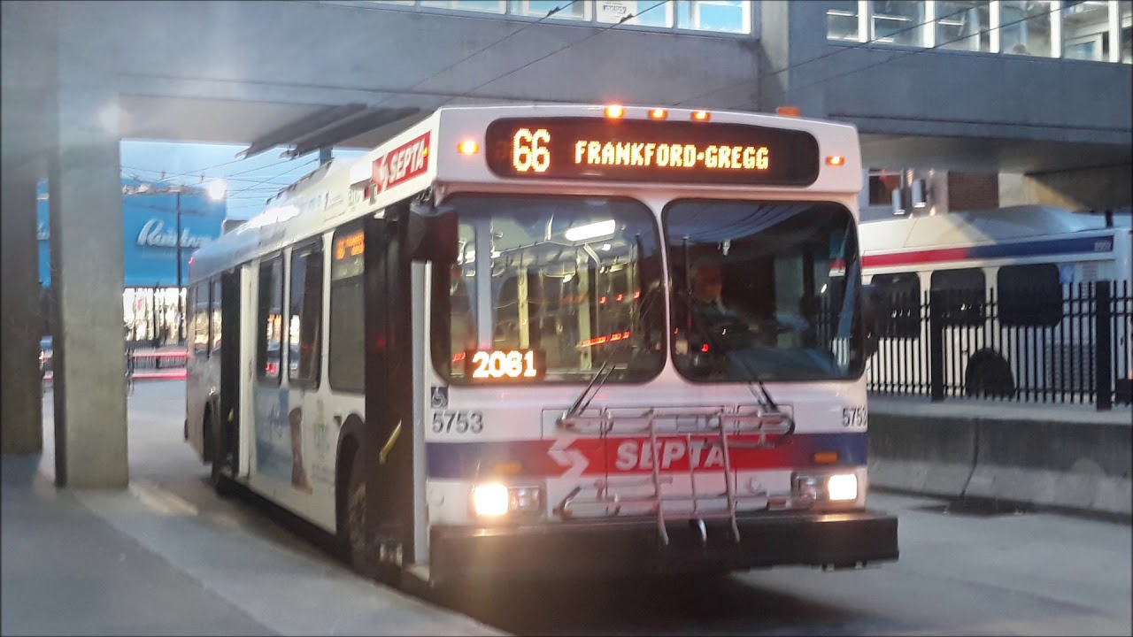 SEPTA Route 66 Express: 2004 New Flyer D40LF #5753 w/No Lock-Up - YouTube