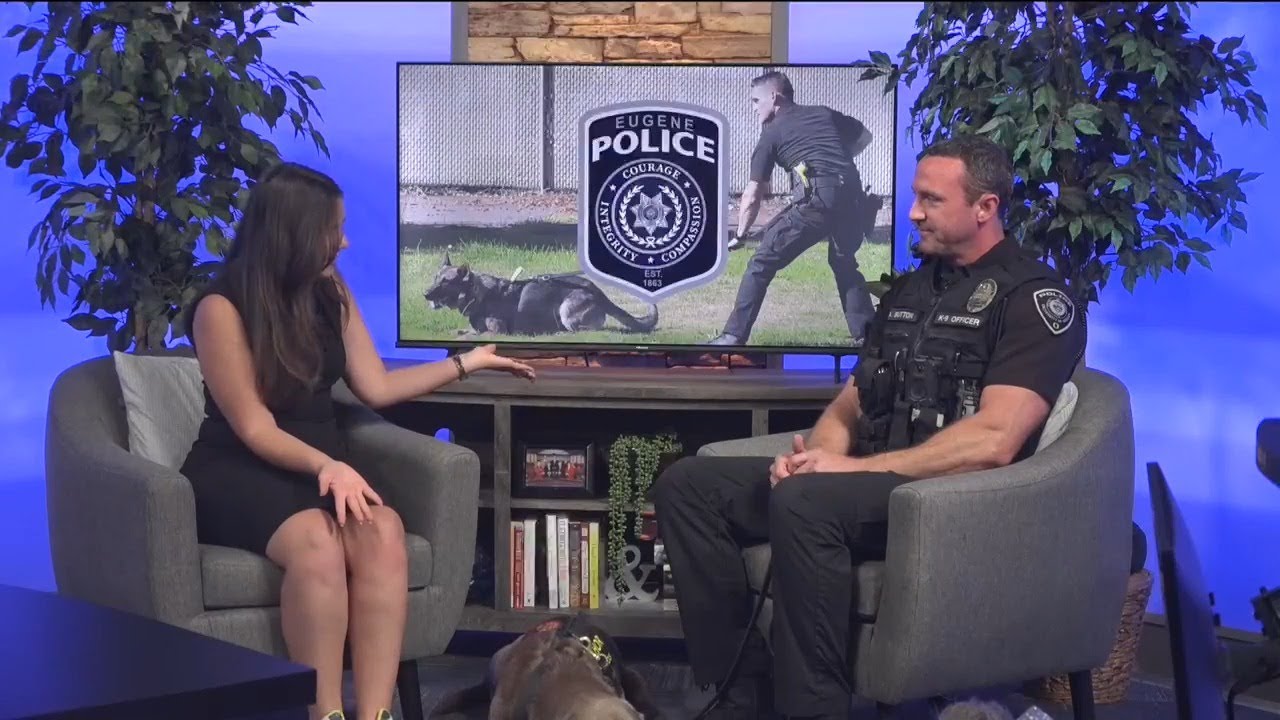 K9 Thor joins KVAL News in studio - YouTube