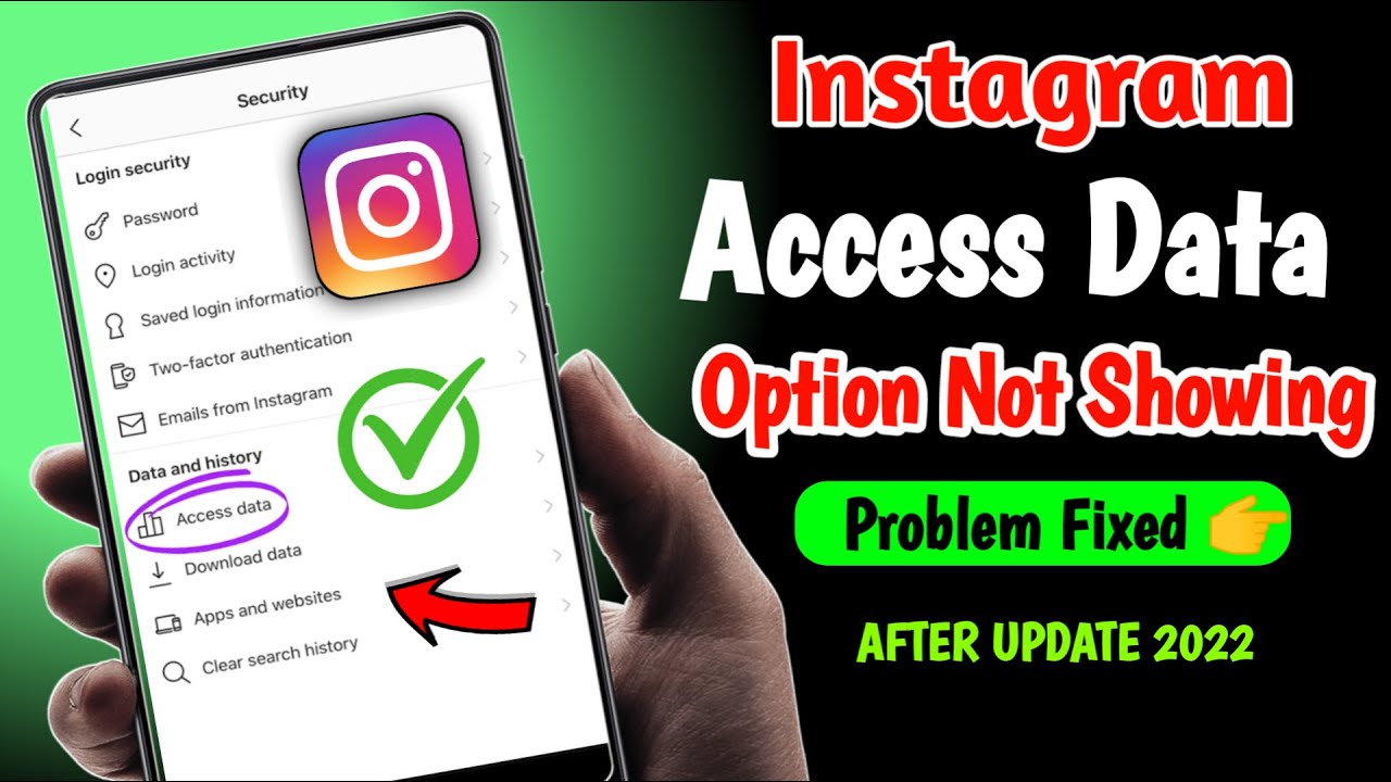 instagram access data option not showing(Fix)-access data is not ...