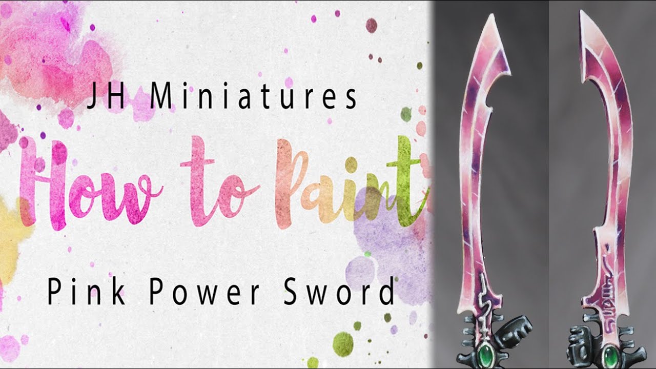 How to Paint - Pink Power Sword - YouTube