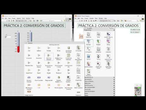 LABView PRÁCTICA 2 CONVERSIÓN DE GRADOS - YouTube