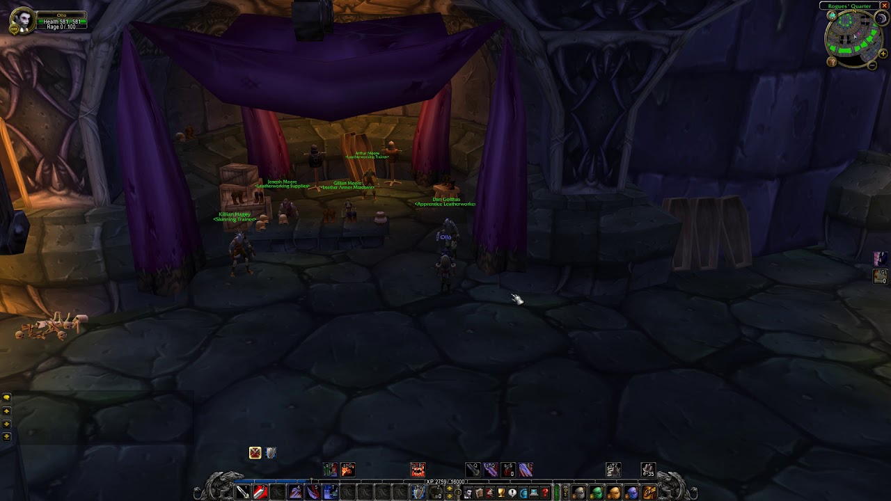 Undercity Leatherworking Trainer Location, WoW Classic - YouTube