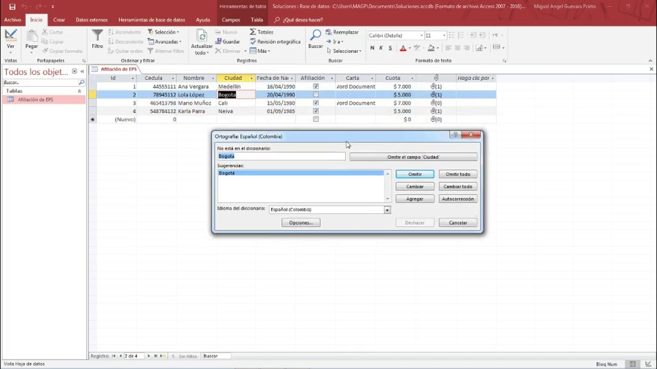 Cómo trabajar los registros en Access - YouTube