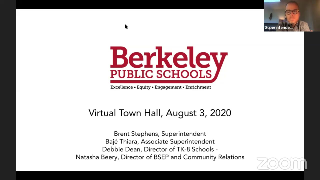 Aug 3 2020 Distance Learning Berkeley USD Town Hall - YouTube