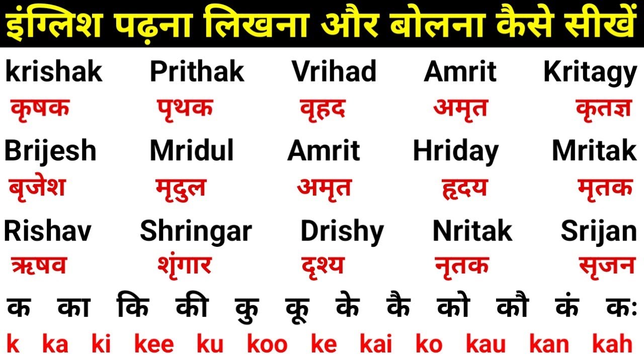 Ri ki matra wale shabd in english | Zero se english me hero kaise bane ...
