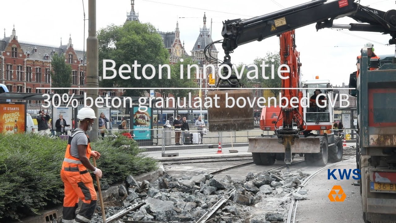 30% betongranulaat Innovatie KWS en GVB - YouTube