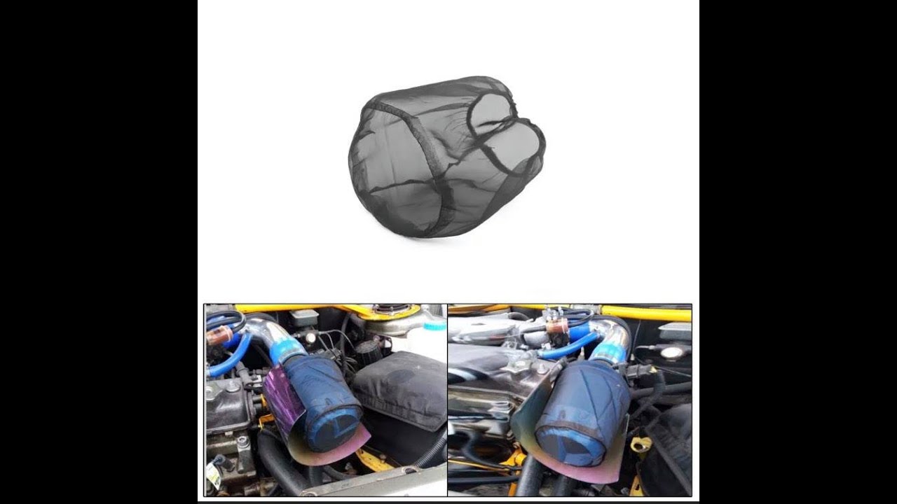 Car air filter/intake covers.Waterproof demo - YouTube