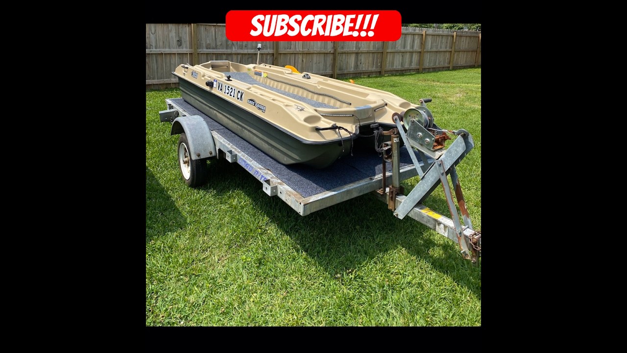 Pelican Bass Raider 10e boat trailer (Please Subscribe) - YouTube
