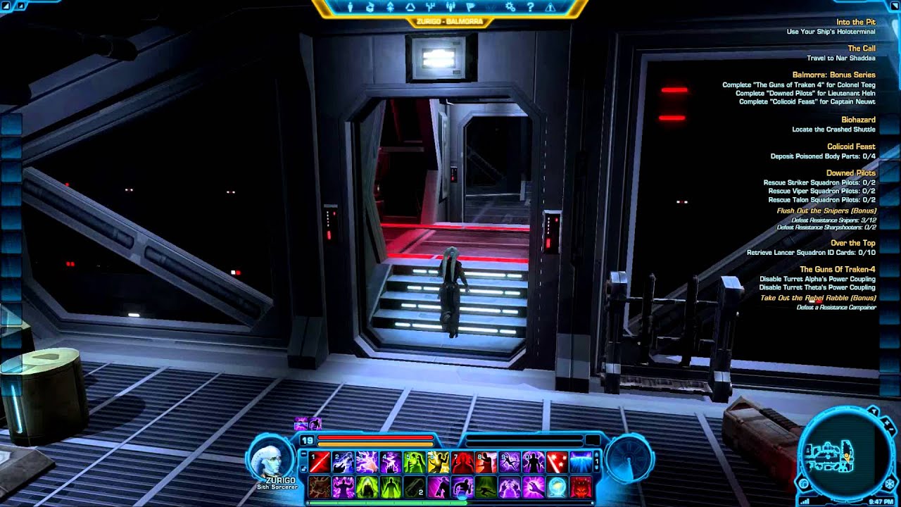 SWTOR Sith Inquisistor Ship inside and out - YouTube