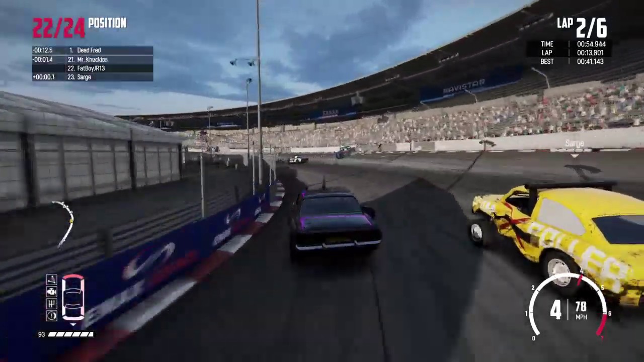 Wreckfest PS4 24th to ??? Hilltop stadium round 1 - YouTube