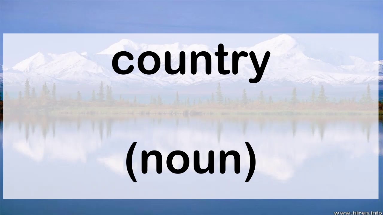 143 country noun - YouTube