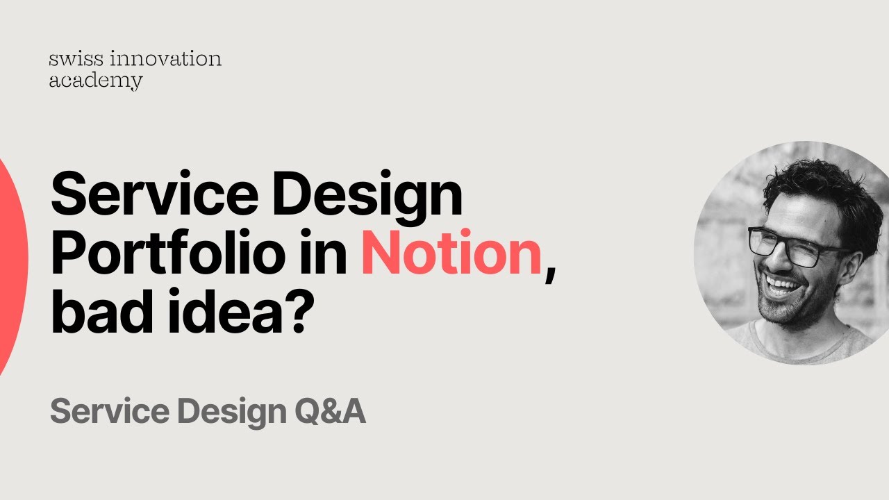Service Design Portfolio with Notion - YouTube